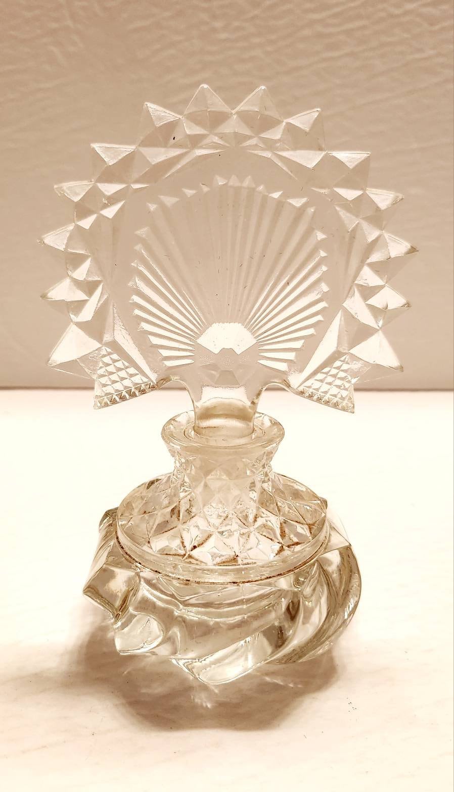 Vintage Lovely Etched Starburst Design Glass Top Dauber & Perfume ...