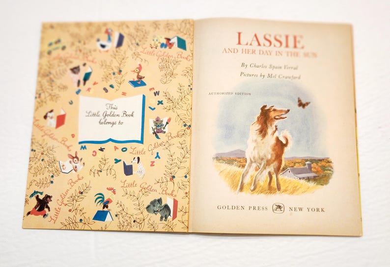 Little Golden Vintage "lassie & Her Day in the Sun" Children's Book ...