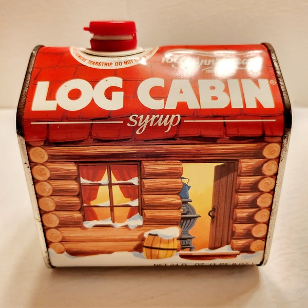 Log Cabin Syrup Tin - Etsy