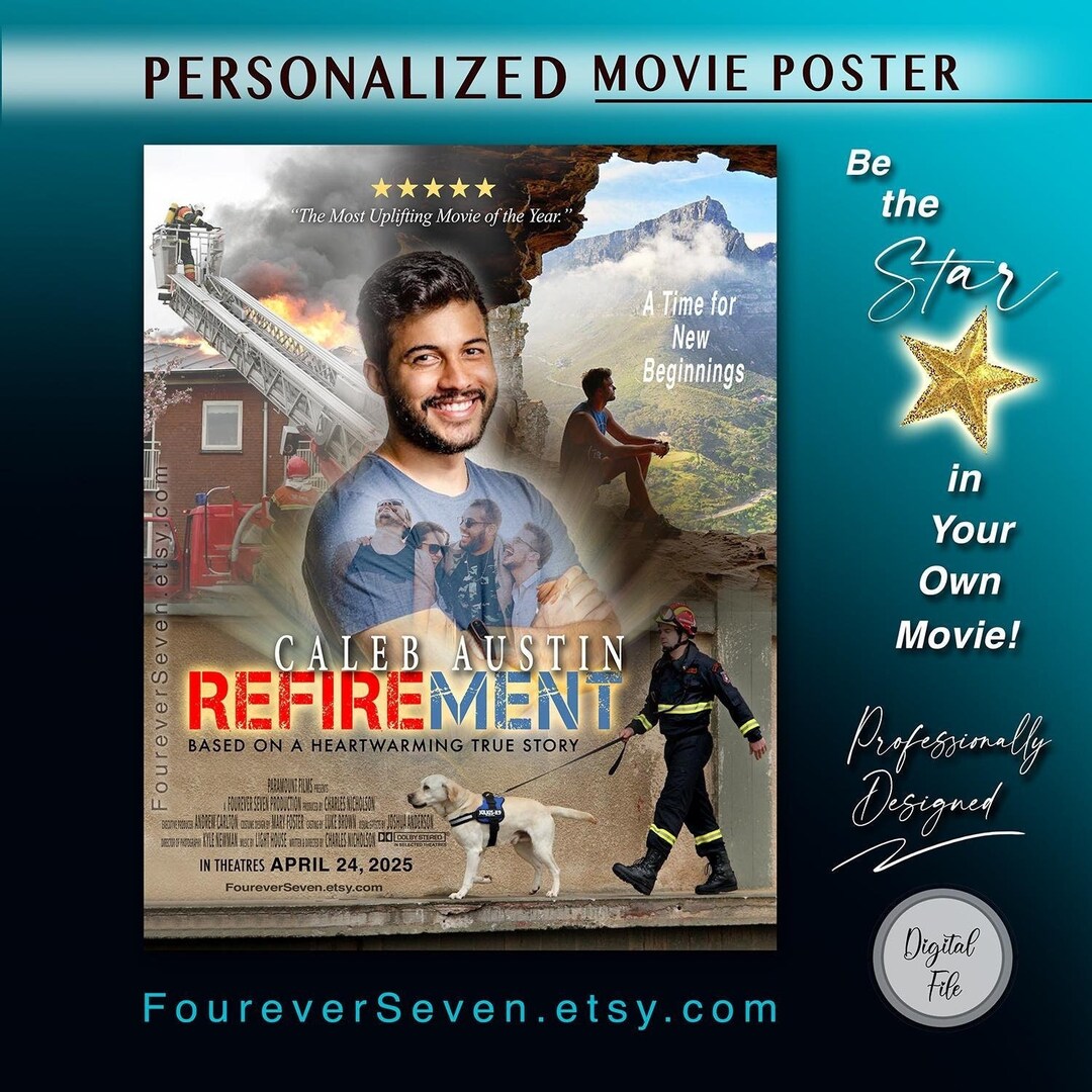Personalized Retirement Poster | Custom Movie Art Poster | Personalized ...