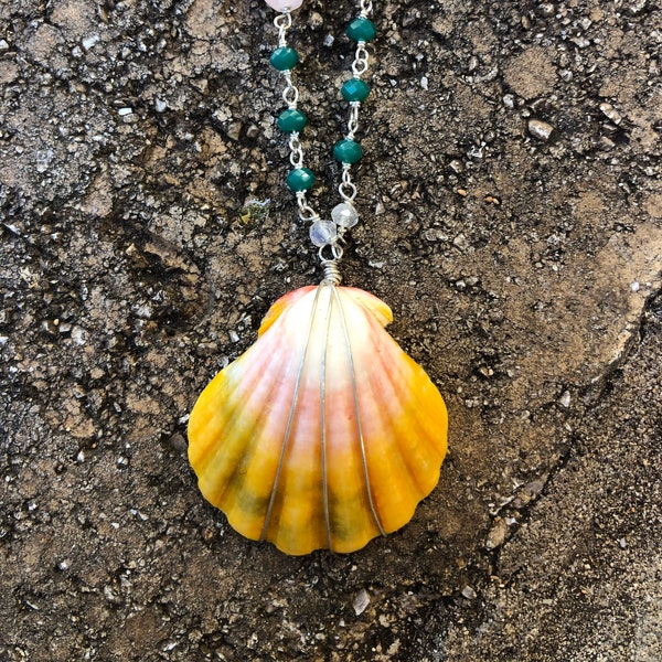 Sunrise Shell Necklace - Etsy