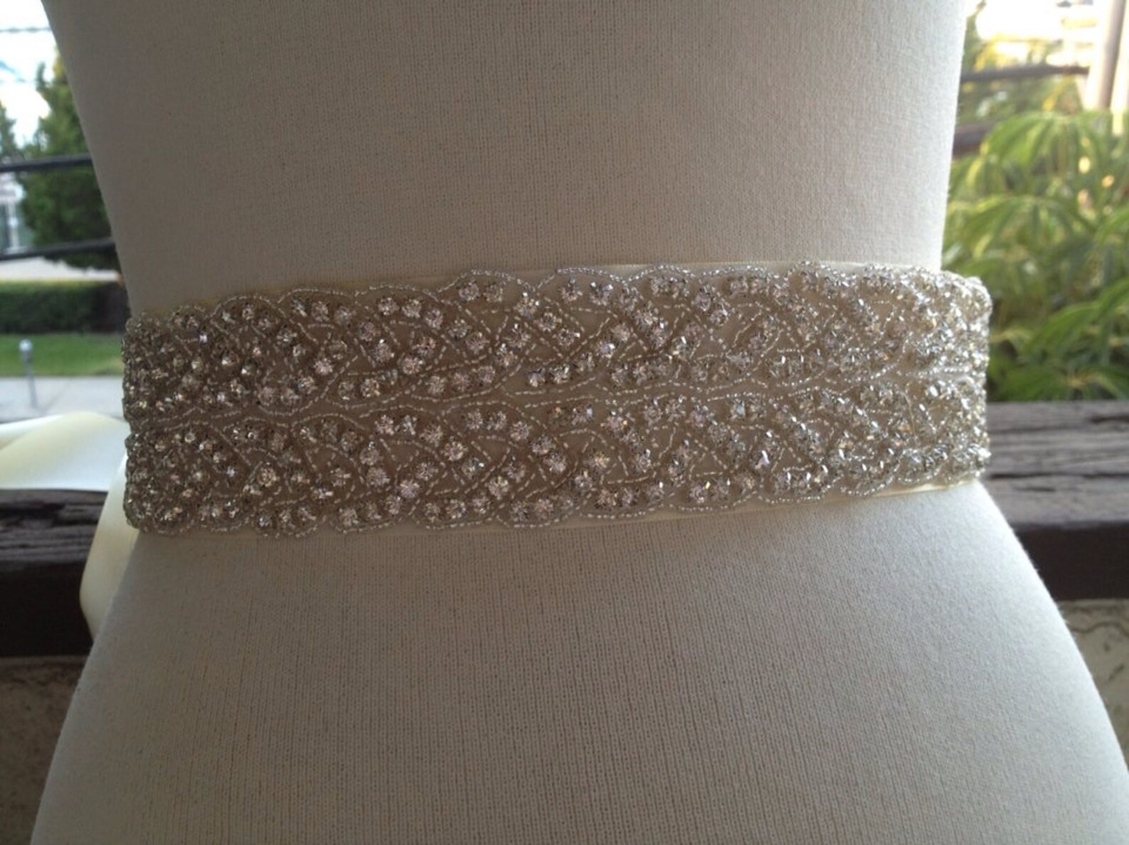 Wide Silver Beaded Bridal Sash,bedded Rhinestone Sash, Wedding Belt ...