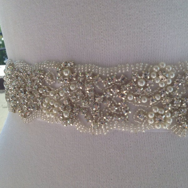 Beaded Bridal Sash - Etsy
