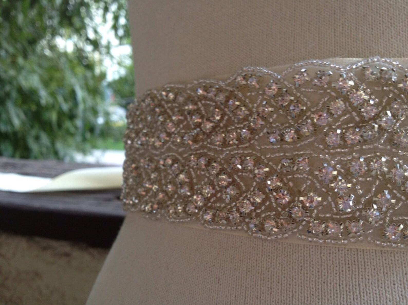 Wide Silver Beaded Bridal Sashbedded Rhinestone Sash Wedding - Etsy