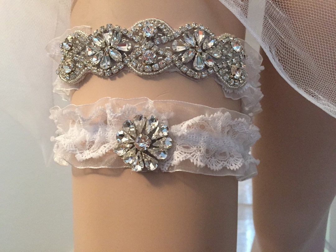 Luxury Wedding Garter Bridal Garterrhinestone Wedding Bridal - Etsy