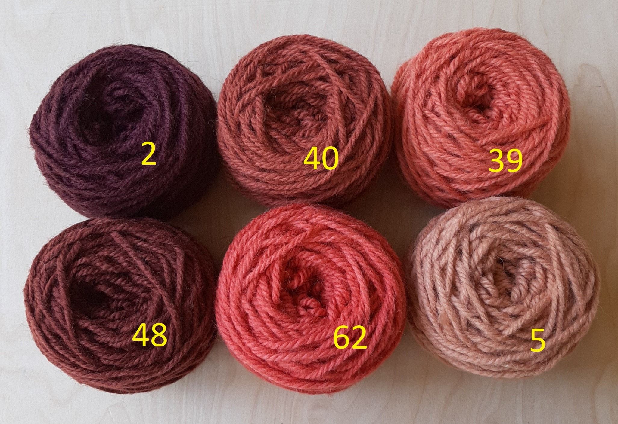 Bonus Buy PEACH 6 shades of RED Color Wool Rug Yarn Ready | Etsy