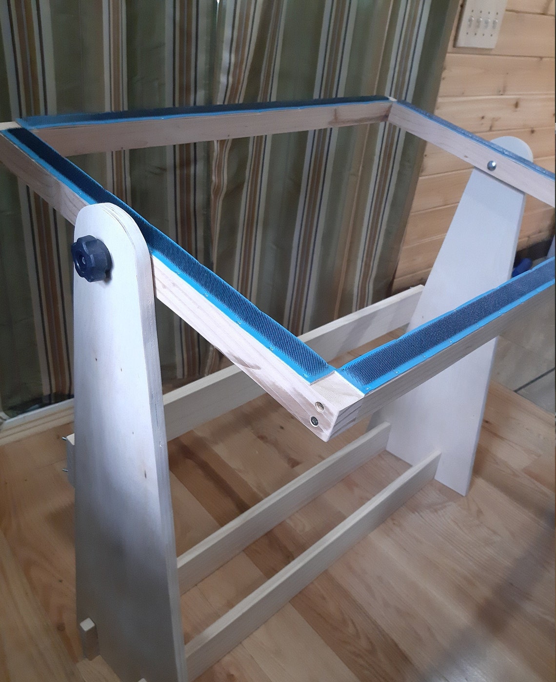 Rug Hooking Punch Needle Wooden Floor Stand With Gripper Strip - Etsy