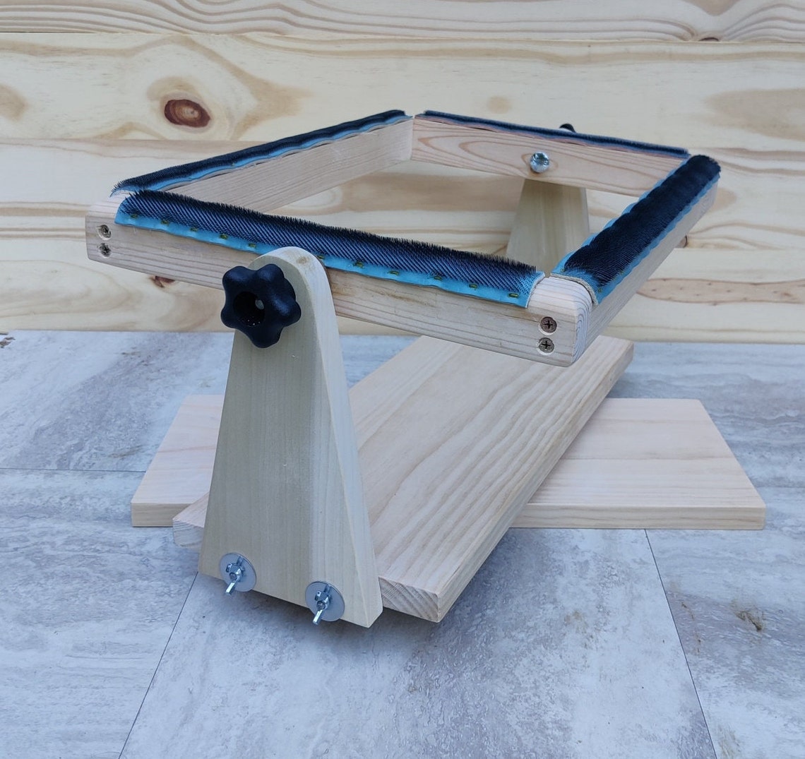 Wooden Table Stand With Gripper Strip for Rug Hooking / Punch Needle ...