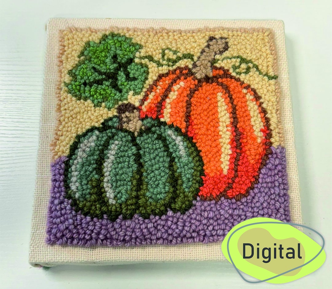 DIGITAL! Rug Hooking Pattern Design PUMPKIN - Etsy