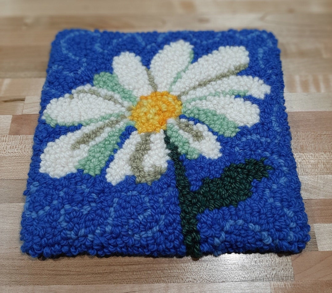 Rug Hooking Pattern on Monks Cloth - DAISY - Etsy