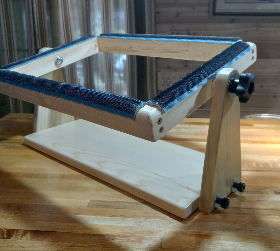 Wooden Lap Stand With Gripper Strip for Rug Hooking / Punch Needle ...