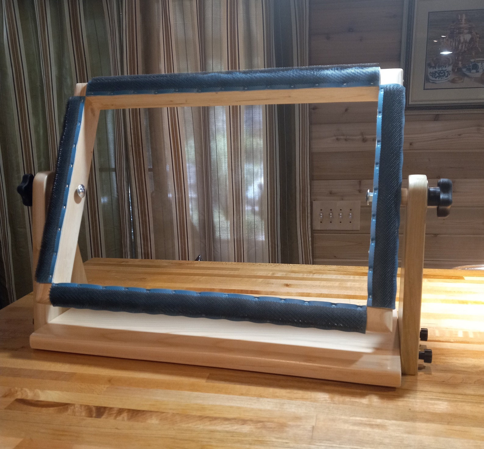 Wooden Lap Stand With Gripper Strip for Rug Hooking / Punch Needle ...
