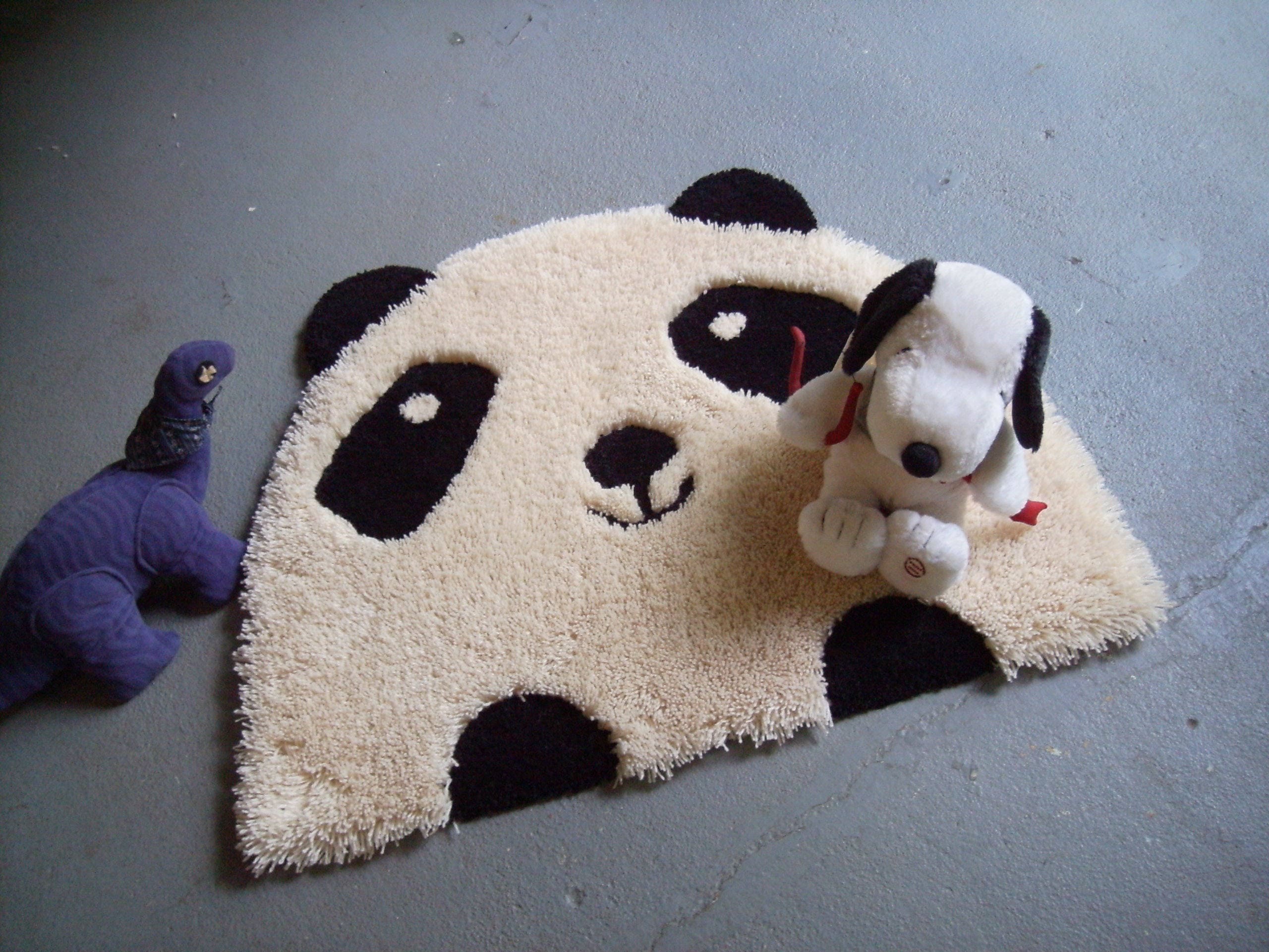 Shaggy Rug for Kids PANDA Hand Tufted Multilevel 100 % Wool - Etsy UK