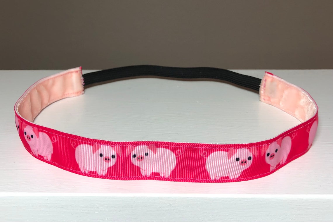Pig Headband for Girls Choice of Pattern & Size Pig Lover - Etsy