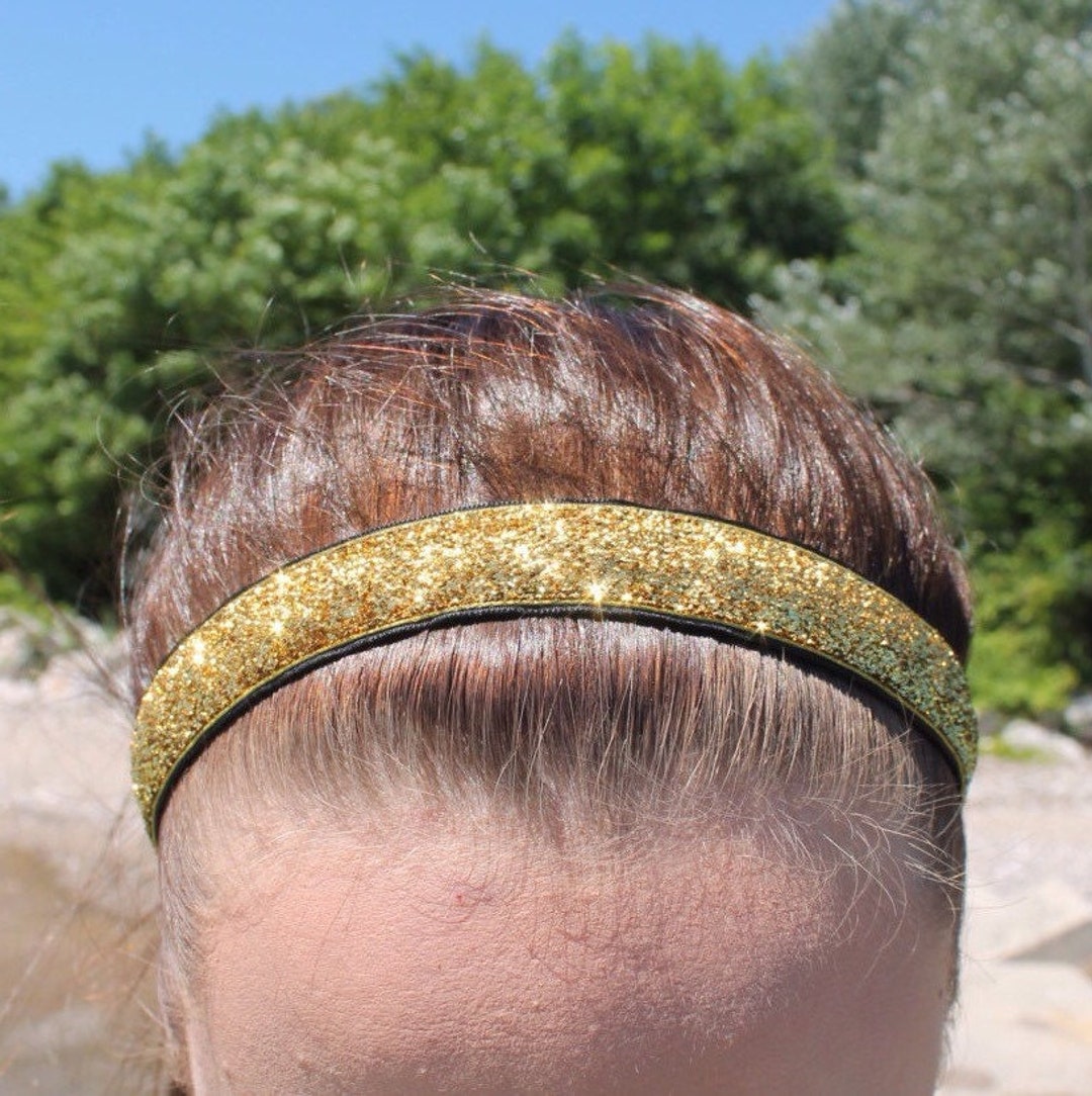 Sparkling Gold Glitter Headband, Girls, Women, Nonslip - Etsy