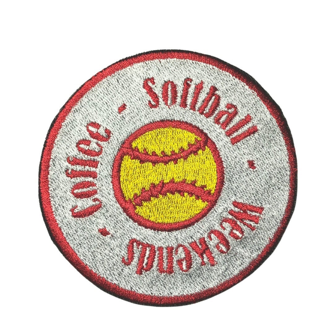 Softball Mom Iron-on Patch, Weekends Coffee Design - Etsy