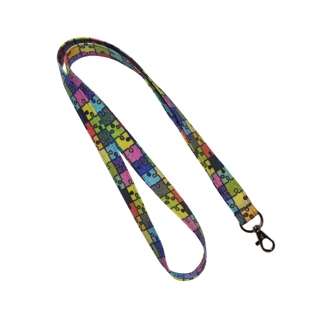 Autism Awareness Lanyard for Keys, Autism Lanyard for Mom, Puzzle Piece ...