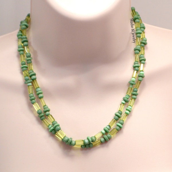 Lime Green Necklace - Etsy