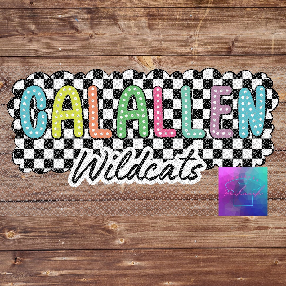 Calallen Wildcats PNG | Checkered | DTF | Sublimation | Digital File - Etsy