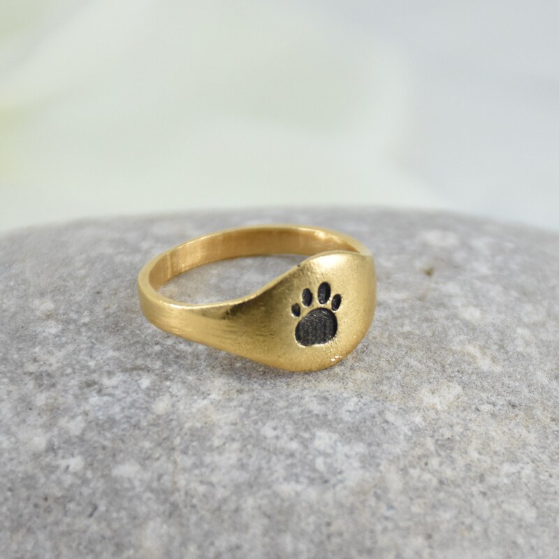 Paw Print Ring - Etsy