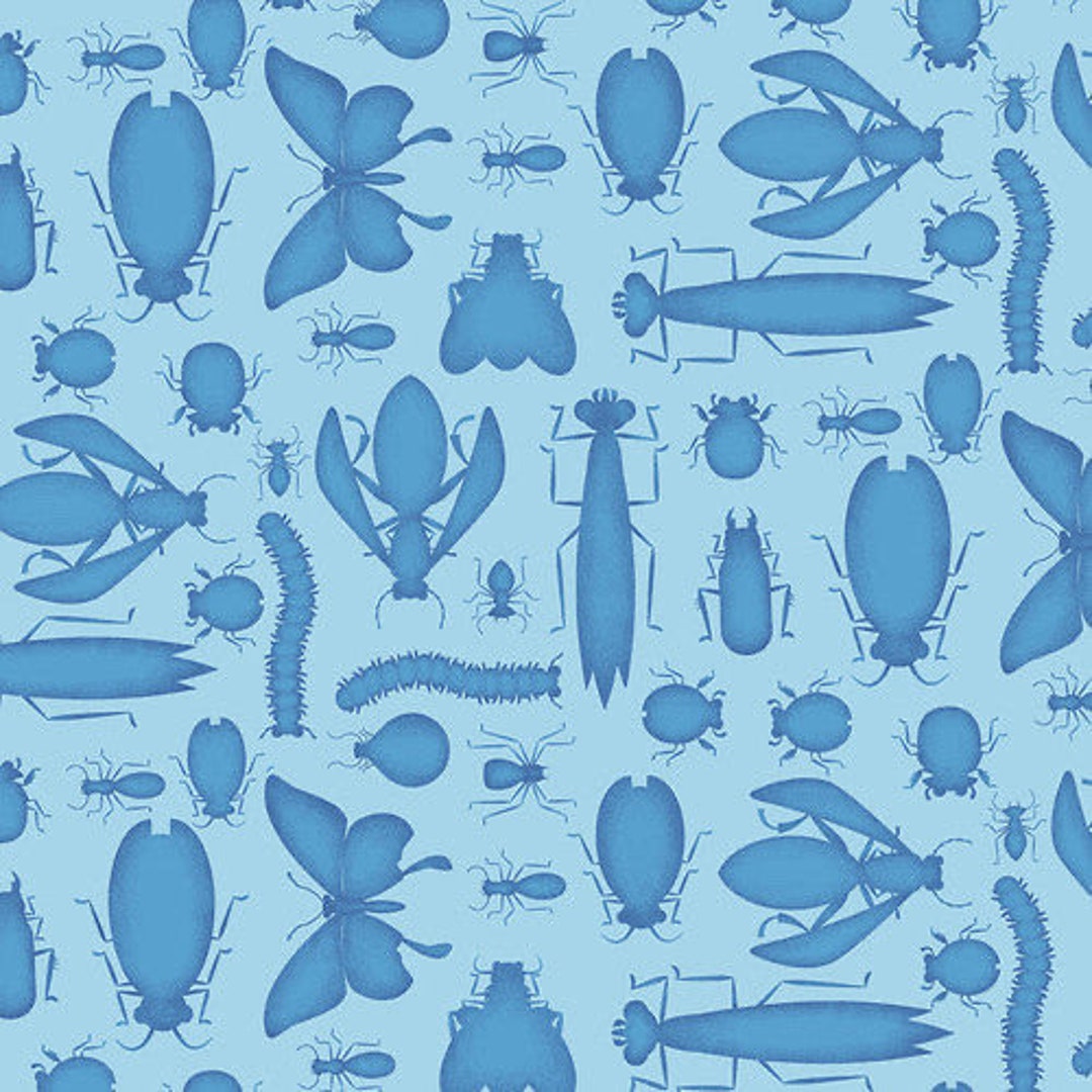 Light Blue Monotone Bugs - Bug, Bug, Bug - Tim Read - Henry Glass - Etsy