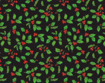 Nicholas Holly Days Black J. Wecker Frisch Riley Blake - Etsy