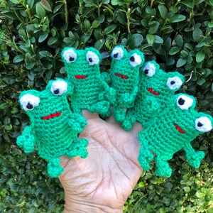 Five Little Speckled Frogs Finger Puppets - Etsy
