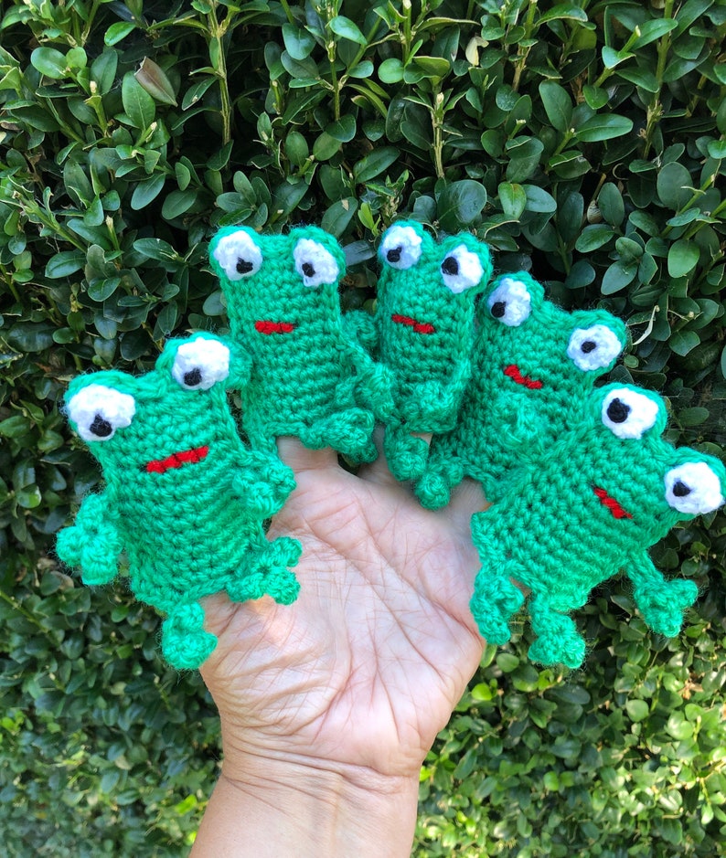 Five Little Speckled Frogs Finger Puppets - Etsy