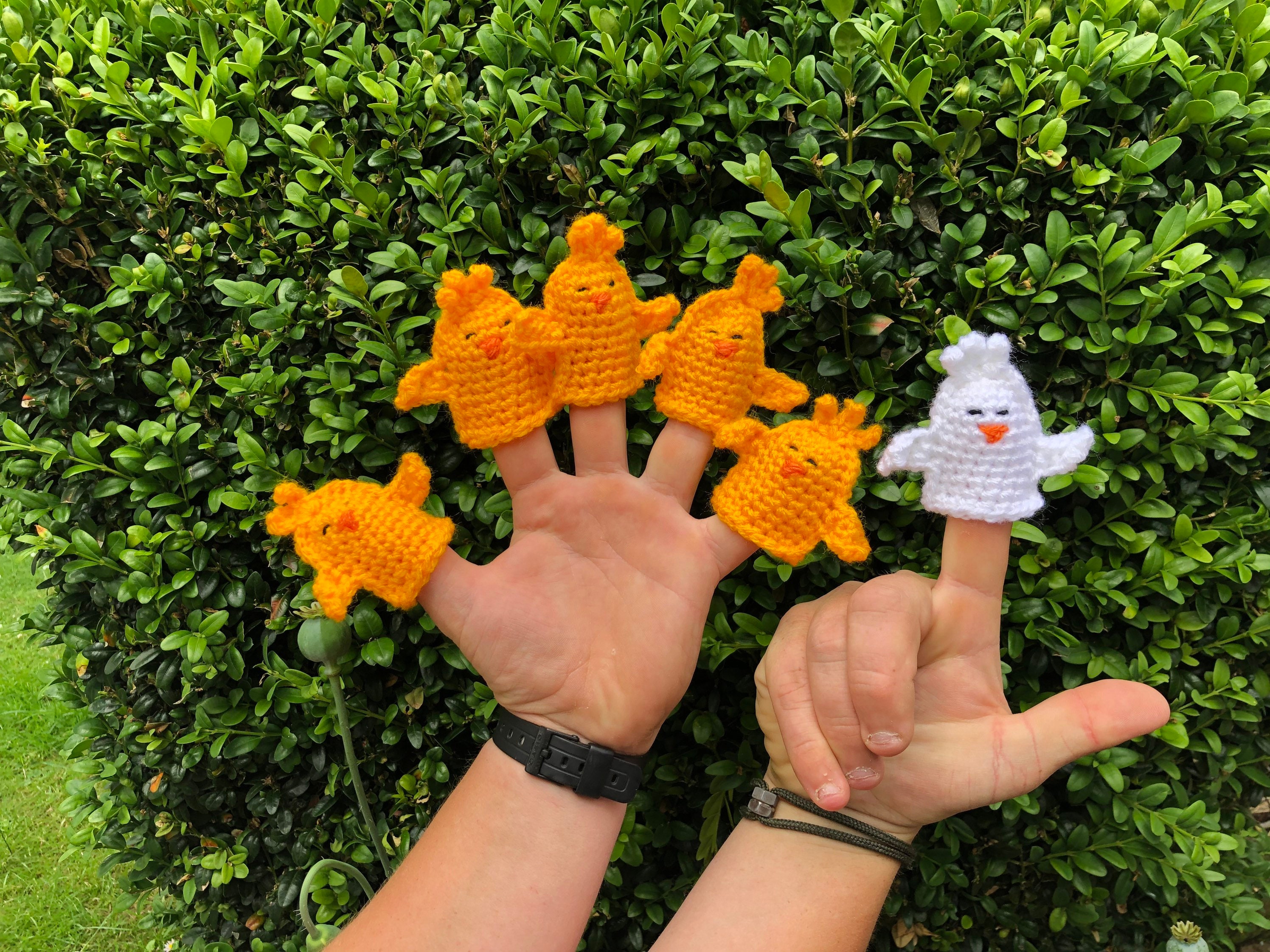 Five Little Ducks Plus Mother Duck Finger Puppets - Etsy