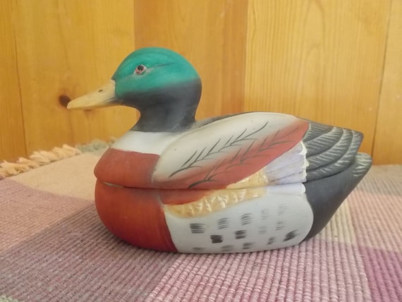 duck trinket box vintage - Gem