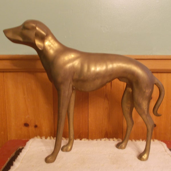 Brass Greyhound Statue - Etsy