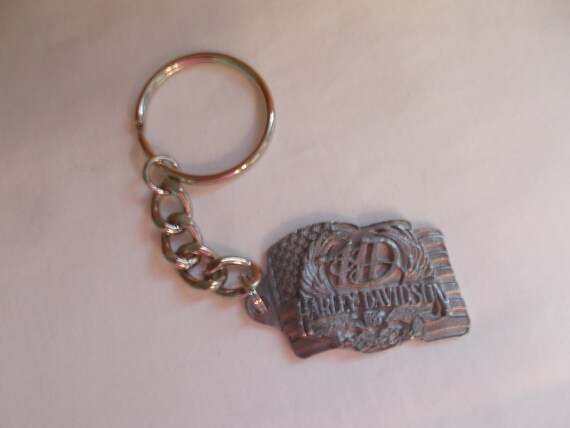 Vintage~Genuine~Harley Davidson Key Chain / Key Ring~… - Gem
