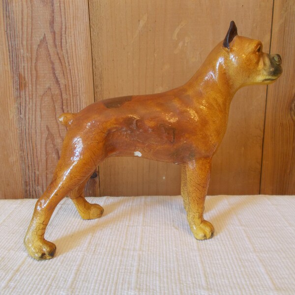 Antique Metal Dog Figurine - Etsy