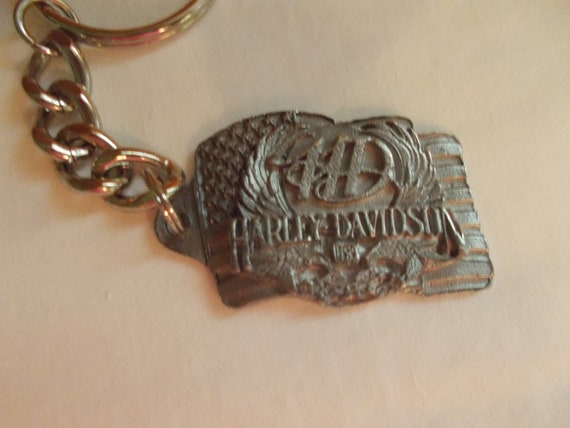Vintage~Genuine~Harley Davidson Key Chain / Key Ring~… - Gem