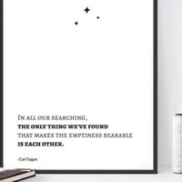 Universe With Stars Inspirational Poster With Carl Sagan Quote 20x30 ...