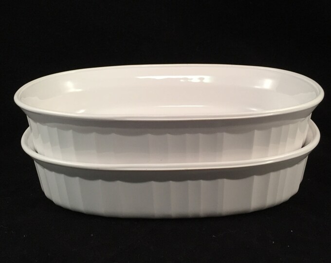 Set of French White Corning Ware Dishes F-15-B - Etsy