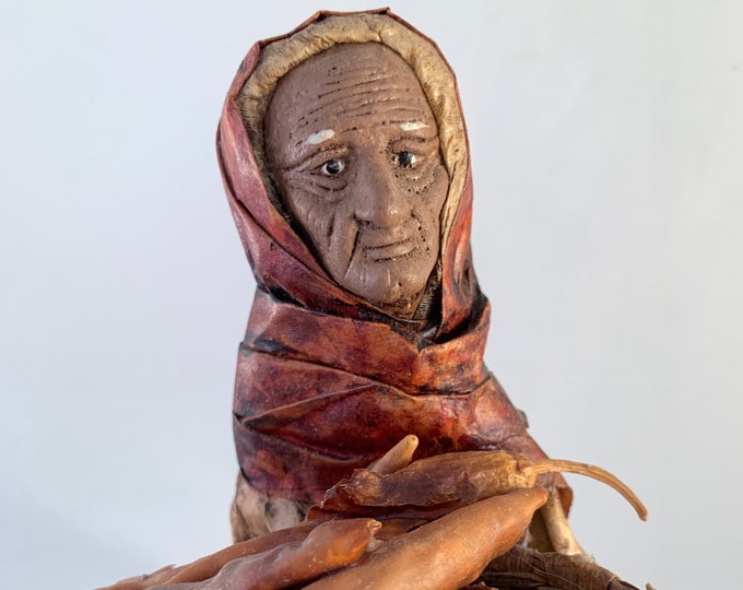 Vintage Mexican Folk Art Paper Mache Figure, Sculpture, Amazing Details ...