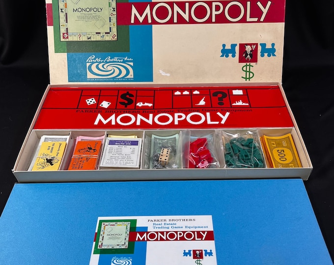 1961 Monopoly Board Game by Parker Brothers, Property Trading Game ...