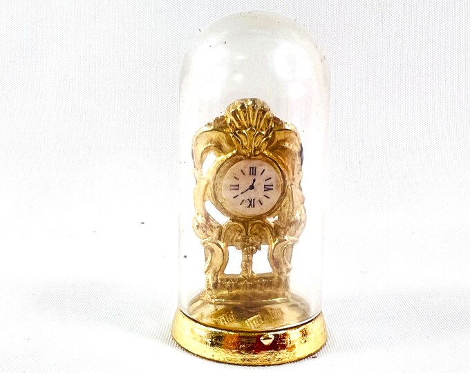 Dollhouse Miniature Glass Style Dome Mantle Clock 2" Tall - Etsy