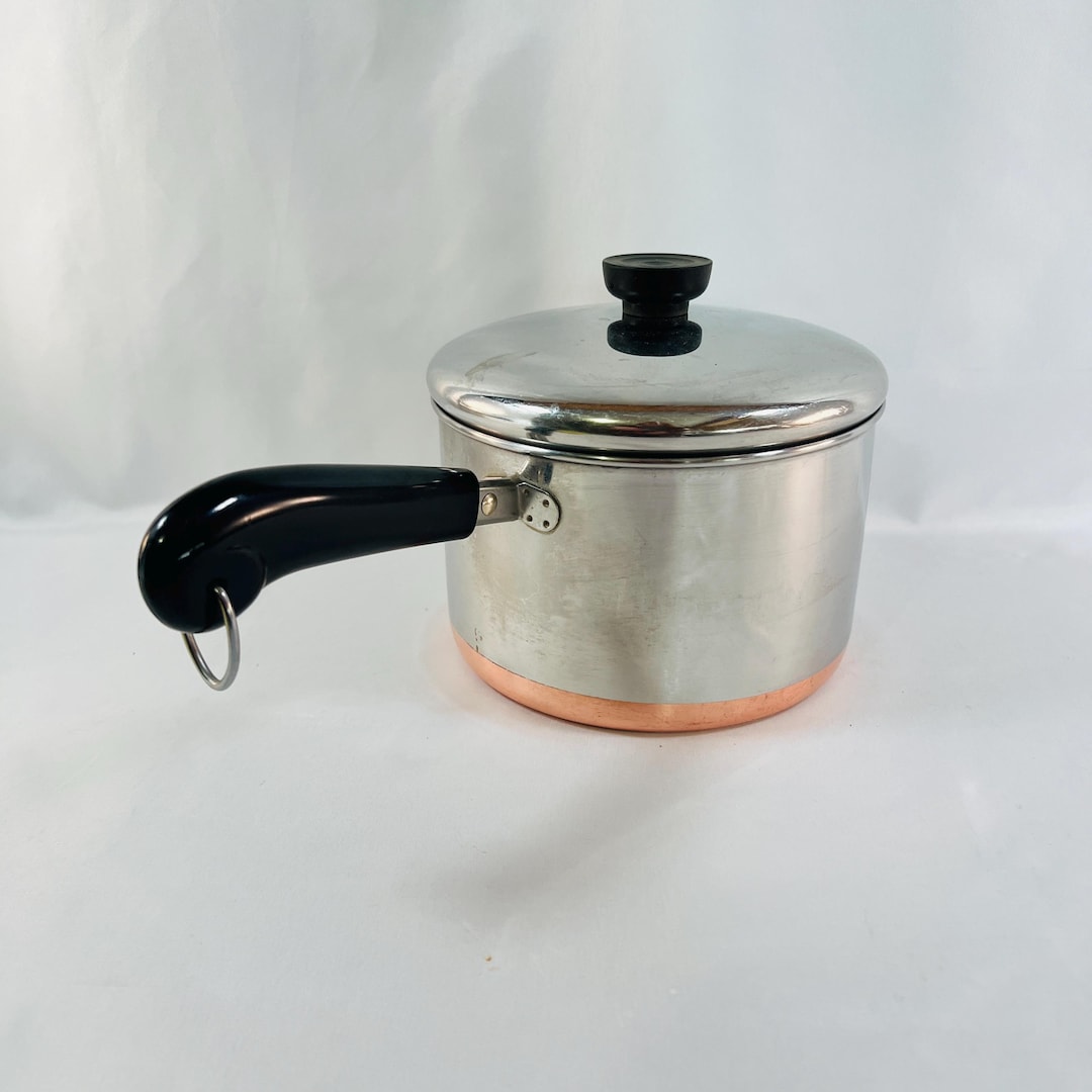 3 Qt-97a Revere Ware Copper Bottom Pan With Lid, Made in Clinton, Ill ...