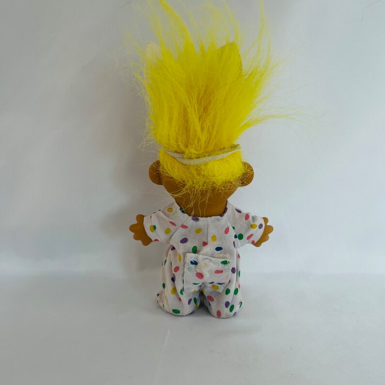 Vintage Russ Bunny Ears Troll Doll Yellow Hair Polka Dot Etsy