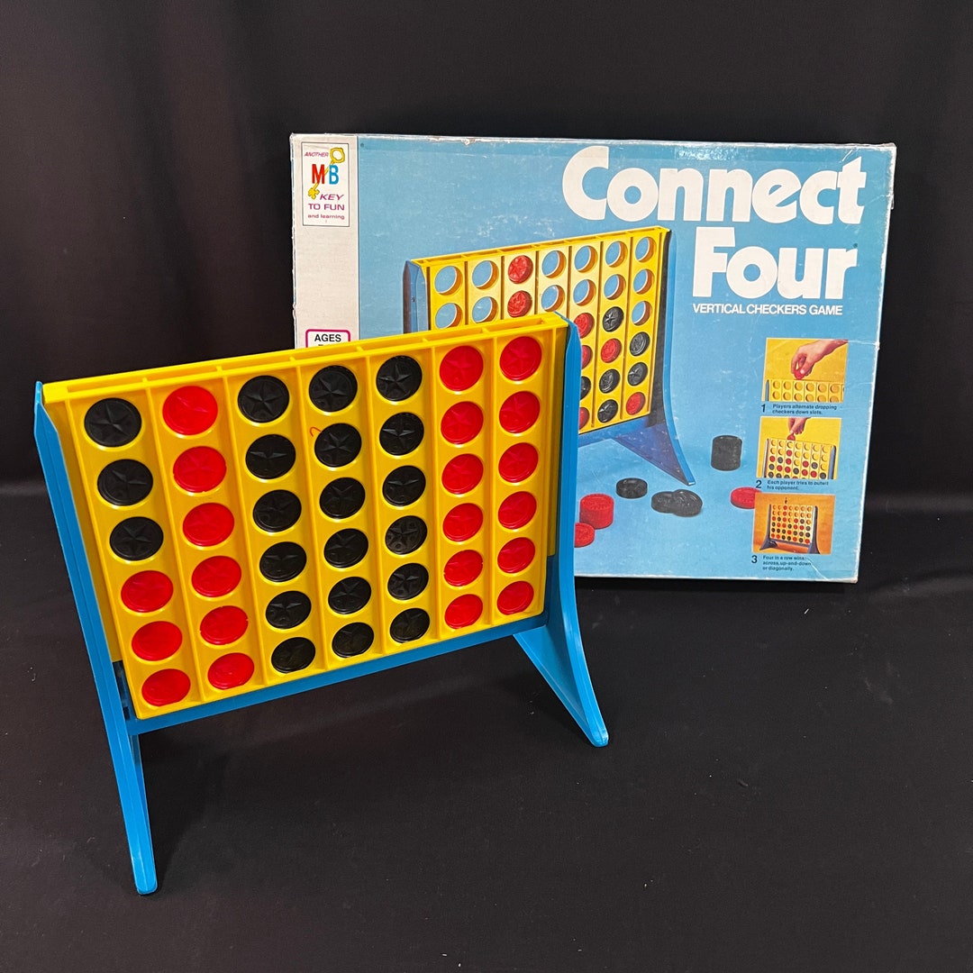 1977 Vintage Connect Four Game in Original Box, Complete With All ...