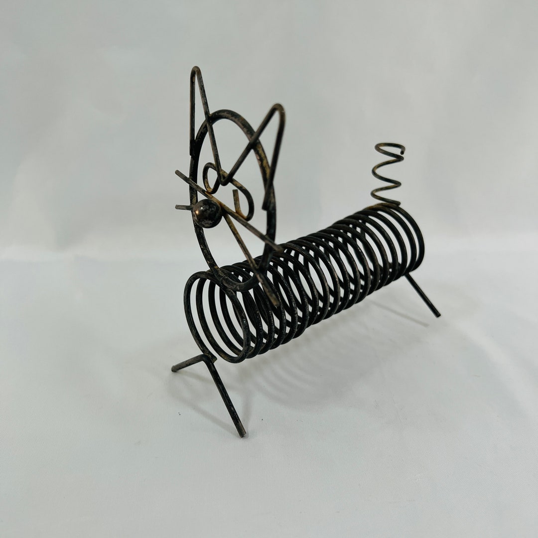 Vintage Metal Coil Cat Letter/note Holder, Adorable, Sweet, Functional ...