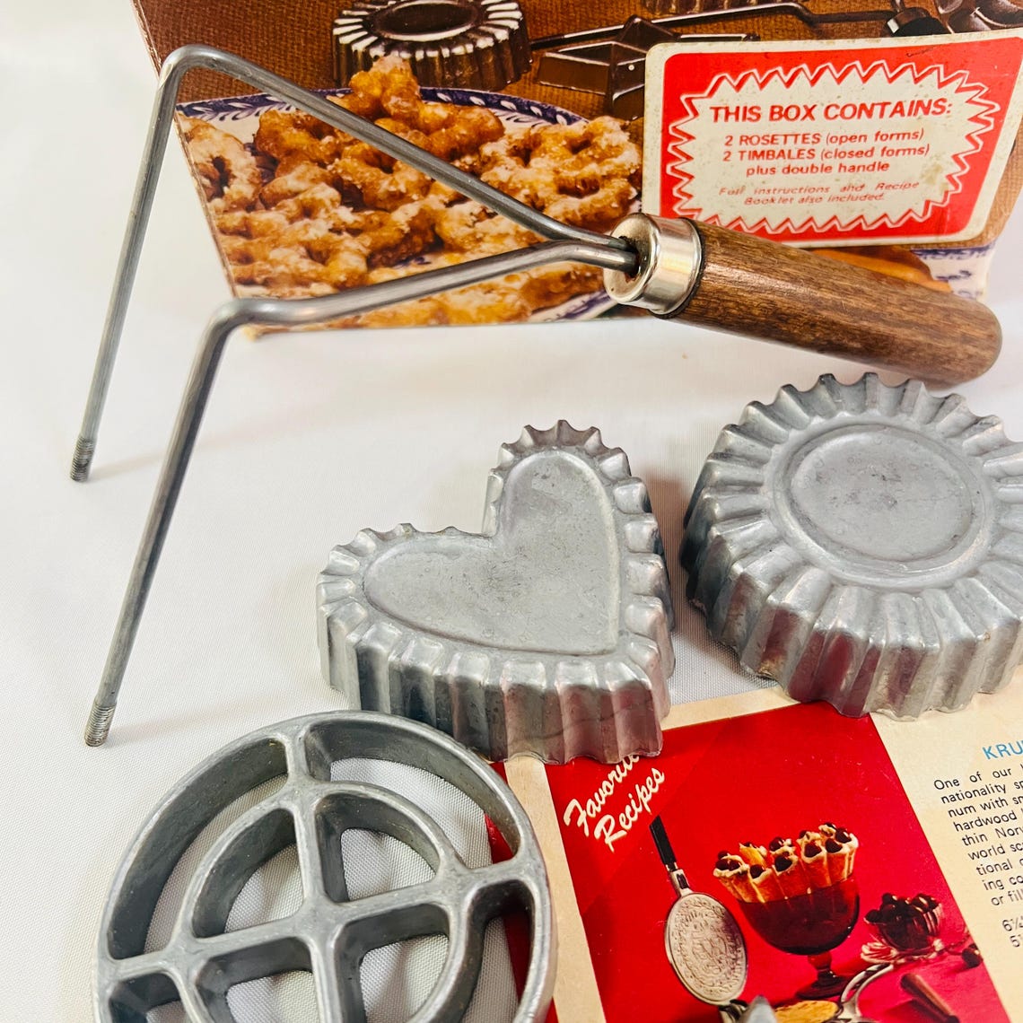 Nordic Ware Double Rosette & Timbale Iron 2 Molds per Dip Complete in ...