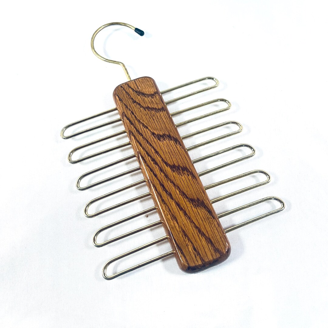 Wood Tie Hanger, Holds Multiple Ties, Classic Sleek Design, 12 Slots ...