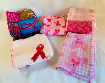 Pink Ribbon Fleece - Etsy