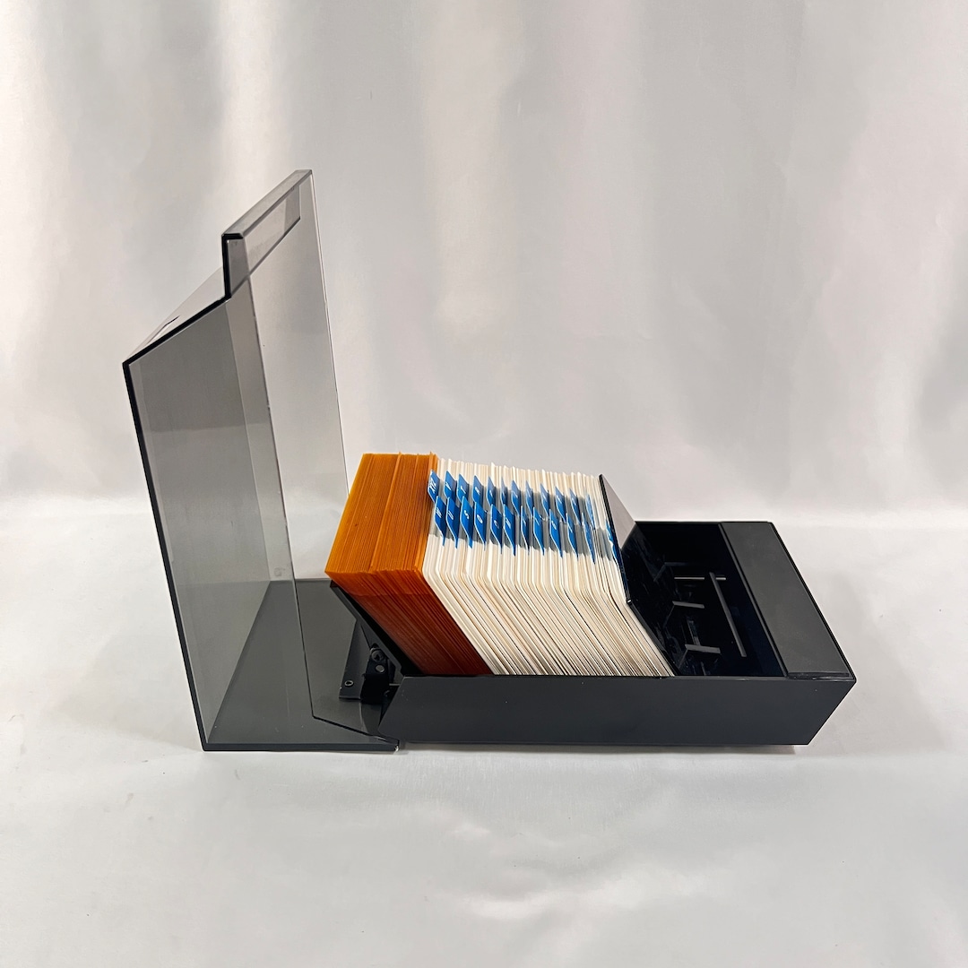 Vintage Rolodex Brand Index File Complete With Index Flip Cards, A-Z ...