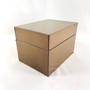Vintage Metal File Box, Recipe Box, Hunt Manufacturing Co. Lit-ning ...