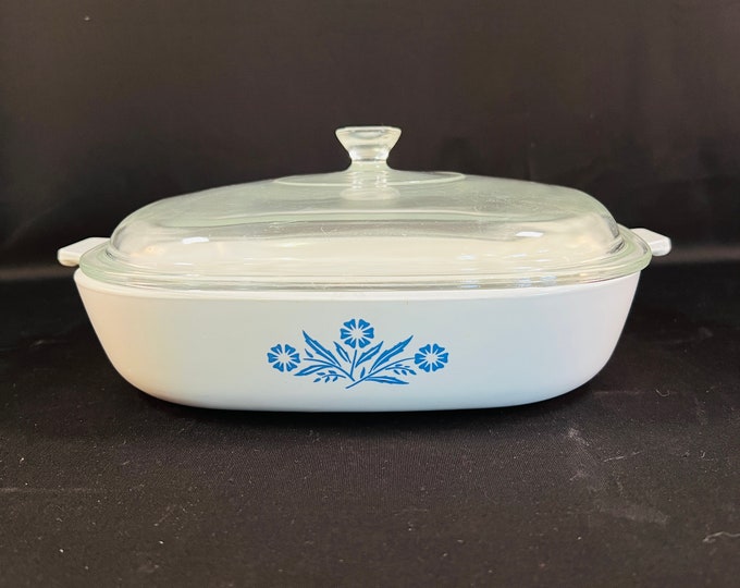 Early Style Corning Ware Cornflower Design Rounded Bottom Casserole ...
