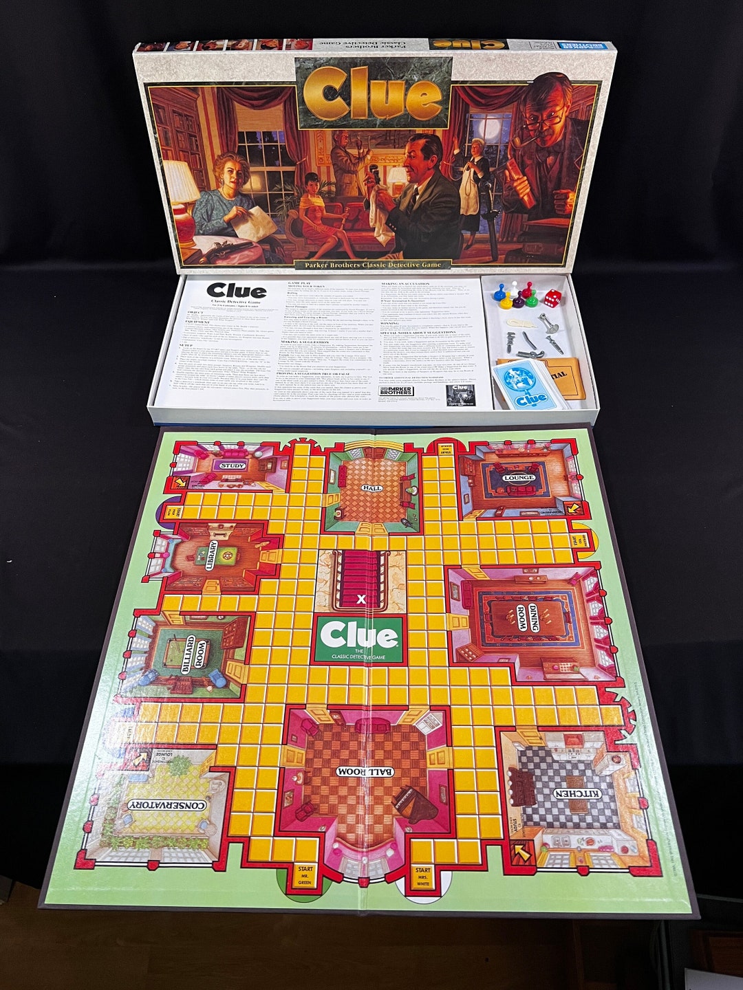 1992 Vintage Clue Board Game Complete by Parker Brothers, Ages 8-adult ...